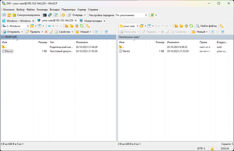 Как скопировать файлы на VPS, работающий на Linux