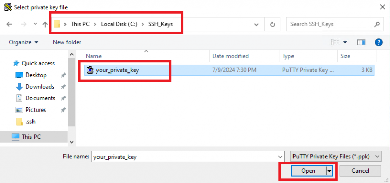 Как подключиться через PuTTY с использованием SSH-ключей